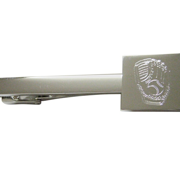 Kiola Designs | Accessories | Silver Toned Etched Baseball Glove Square ...